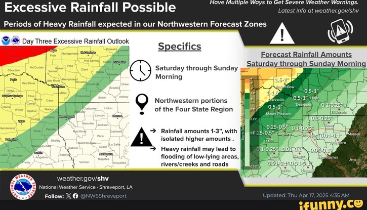 Excessive Rainfall Possible Day Periods Three of Excessive Heavy ...