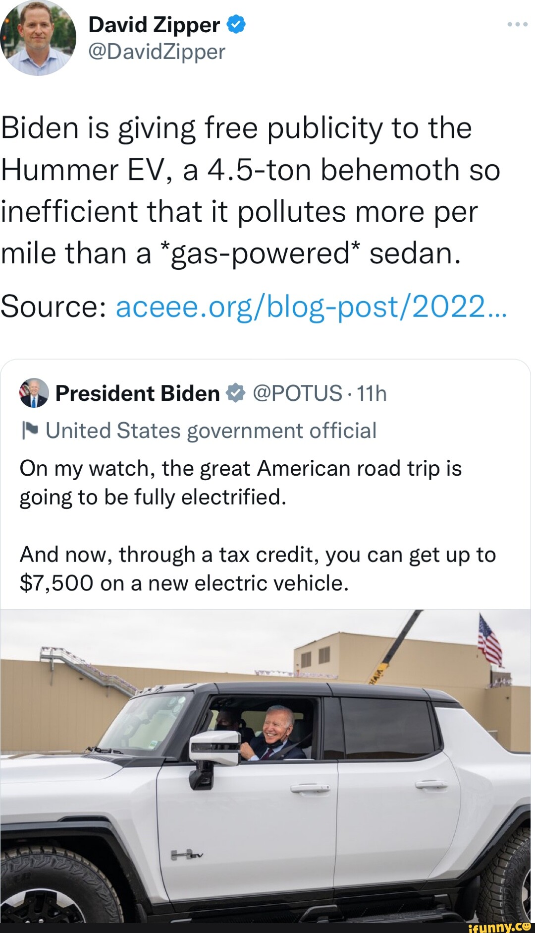 David Zipper @ @DavidZipper Biden is giving free publicity to the ...