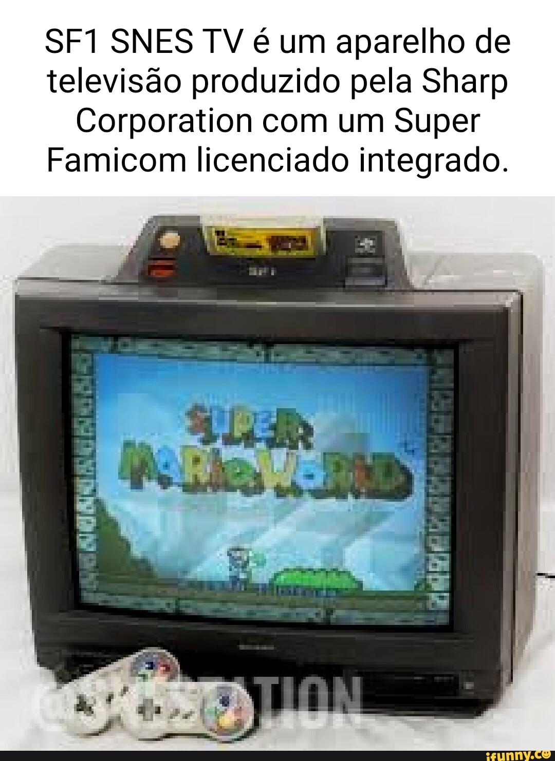 SNES TV é um aparelho de televisão produzido pela Sharp Corporation com ...