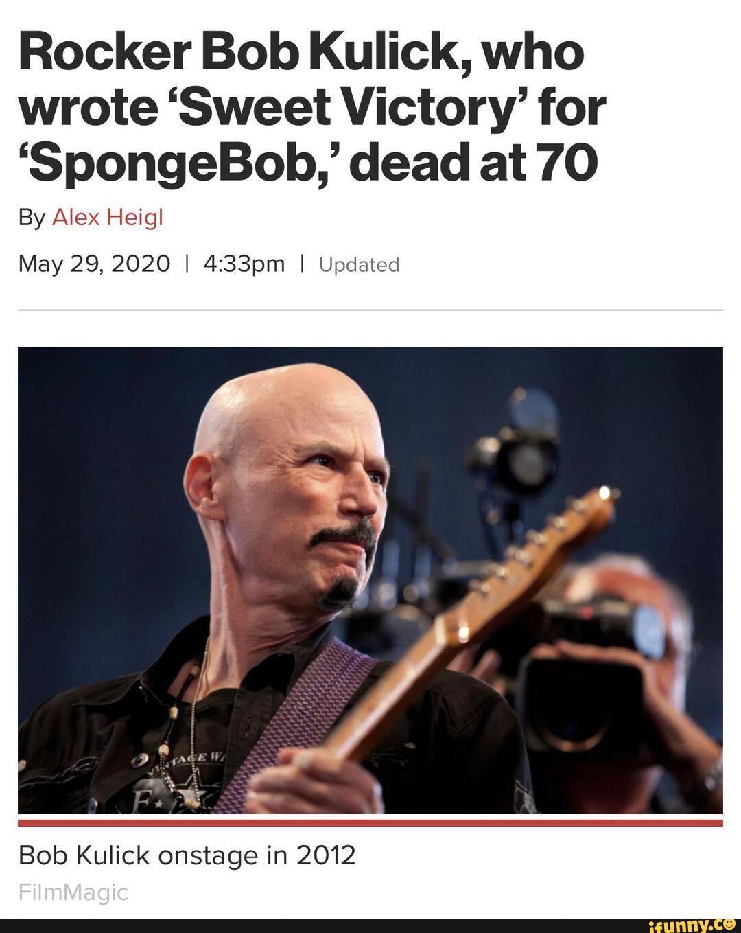Rocker Bob Kulick, who wrote 'Sweet Victory' for 'SpongeBob,' dead at ...