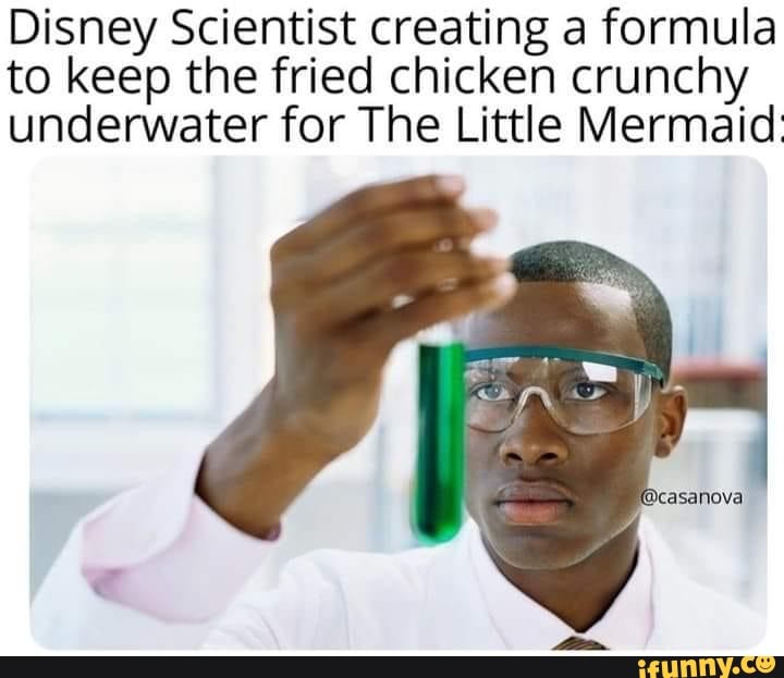 Disney Scientist creating a formula to keep the fried chicken crunchy ...