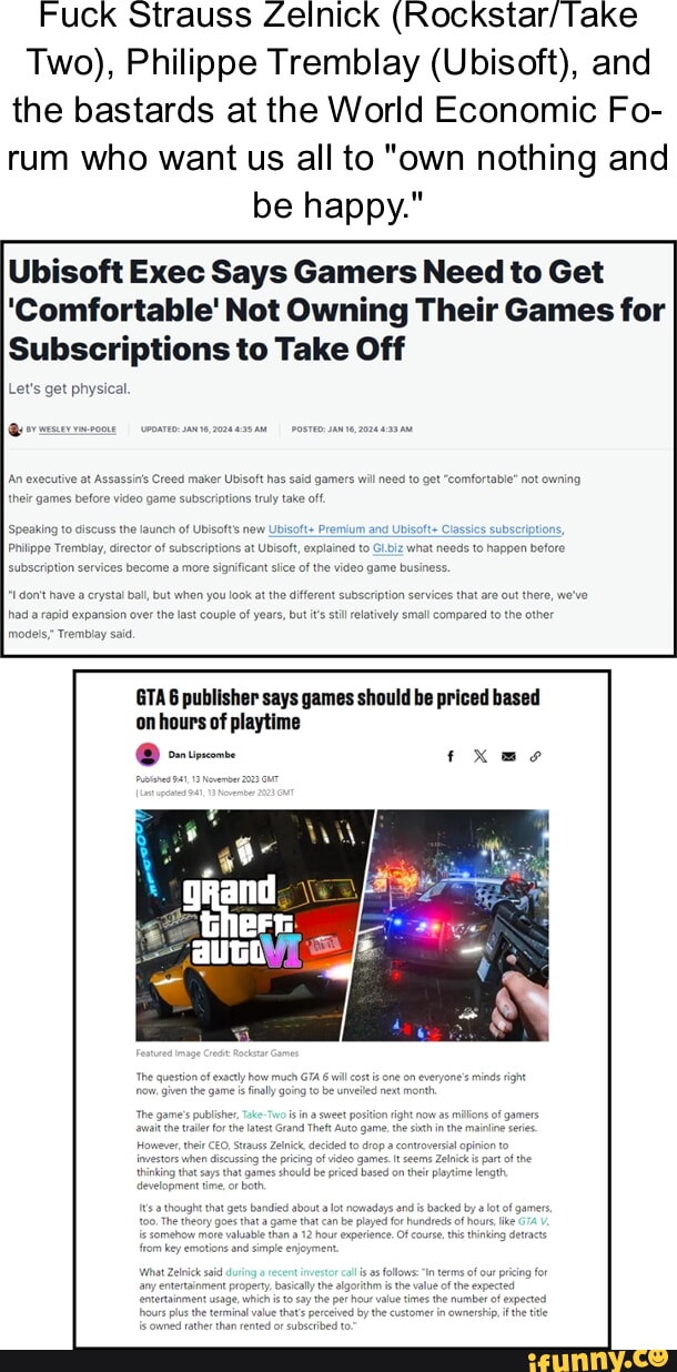 Fuck Strauss Zeinick (Rockstar/ lake Two), Philippe Tremblay (Ubisoft ...