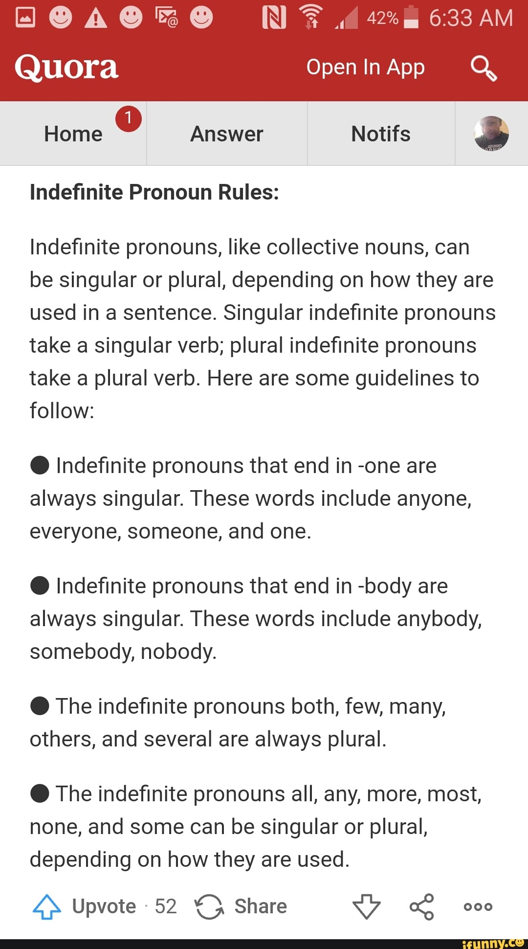 Indefinite Pronoun Rules: Indefinite pronouns, like collective nouns ...