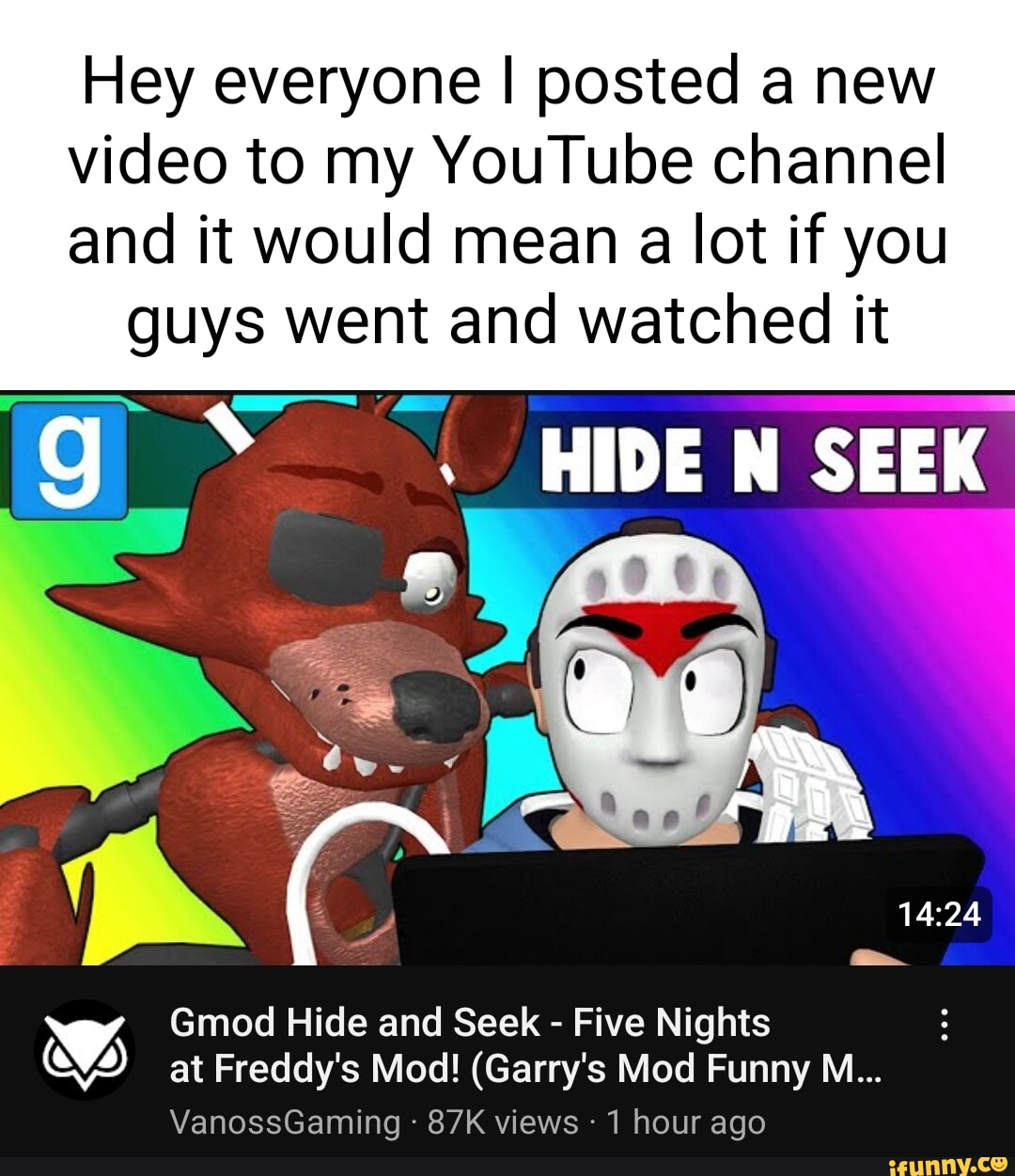 Hey everyone I posted a new video to my YouTube channel and it would ...