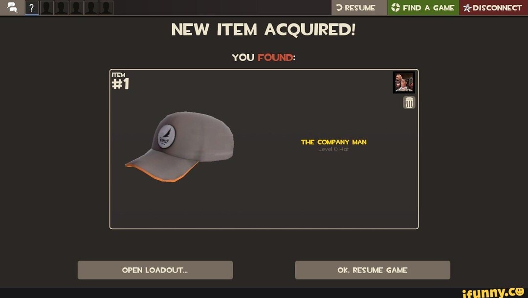 DRESUME I FIND A GAME DISCONNECT NEW ITEM ACQUIRED! YOU FOUND: #1 THE ...
