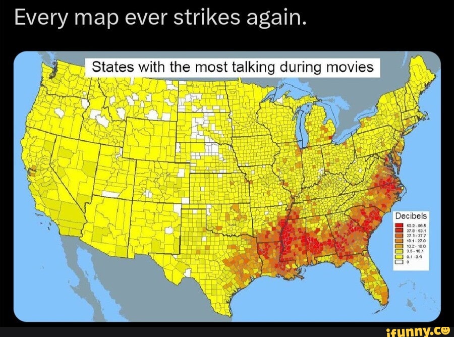 Every map ever strikes again. States with the most talking during ...