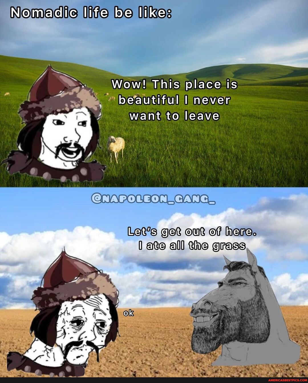 Nomadic life be like… // Follow @napoleon_gang_ for more history memes ...