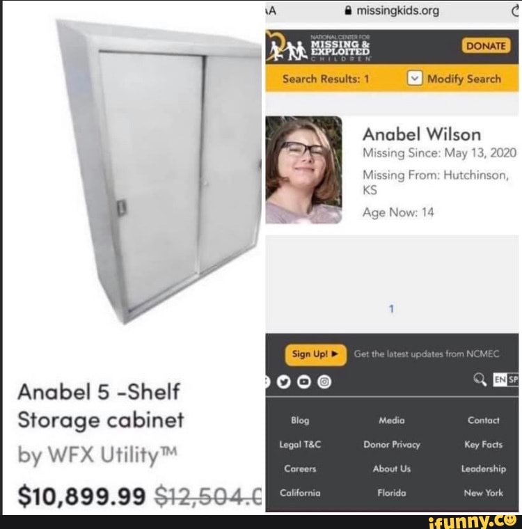 A missingkids.org a Search Results: 1 (©) Modify Search Anabel Wilson ...