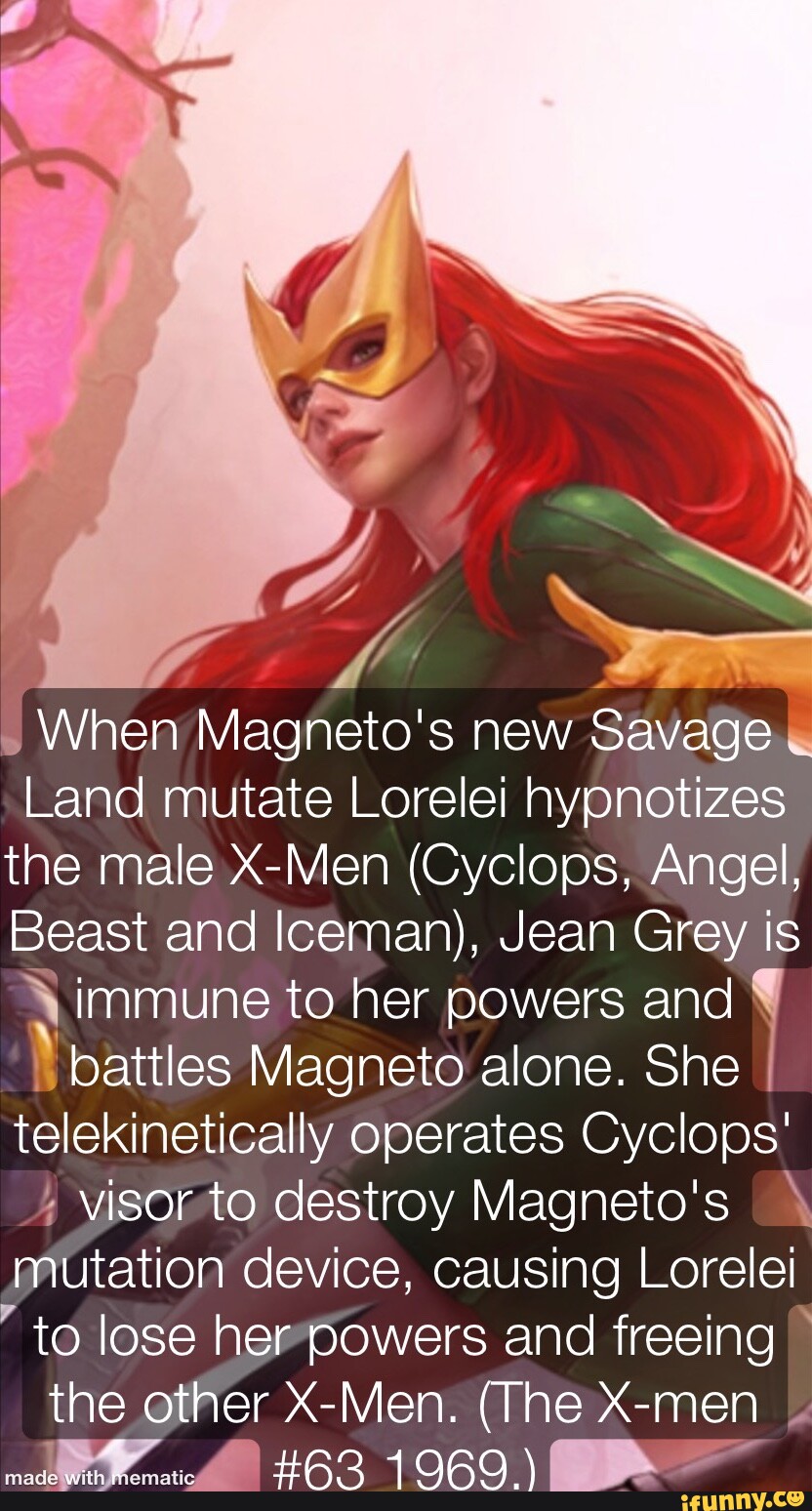 SS When Magneto's new Savage Land mutate Lorelei hypnotizes the male X ...