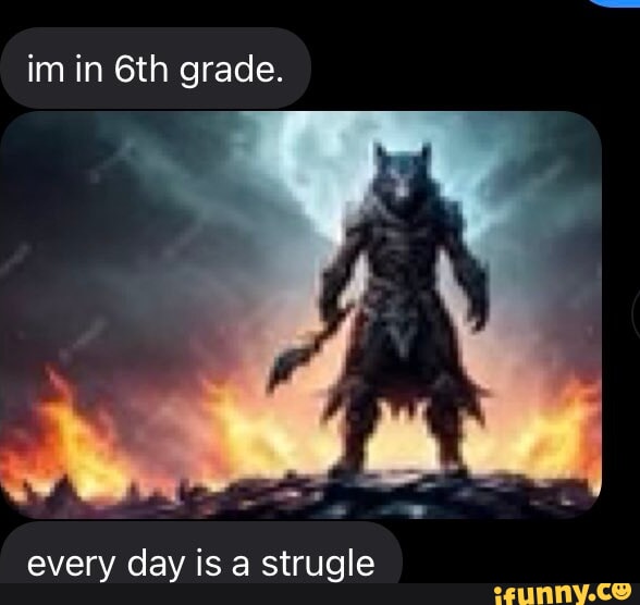 Im in grade. every day is a strugle - iFunny