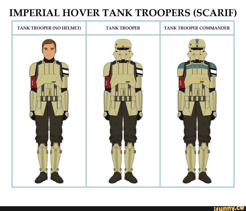 IMPERIAL HOVER TANK TROOPERS (SCARIF) TANK TROOPER (NO HELMET) TANK ...