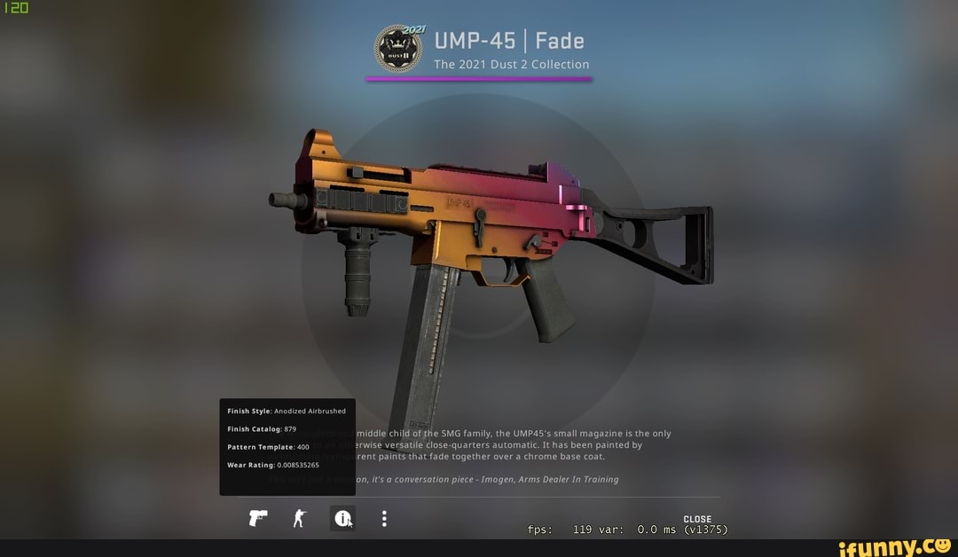 UMP-45 I Fade The 2021 Oust Collection Finish Style: Anodized ...