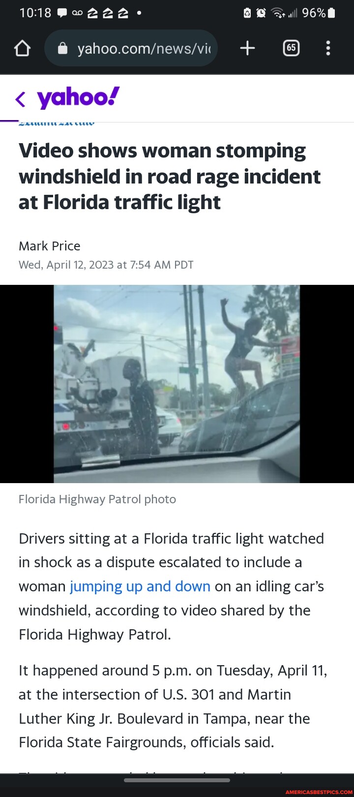 Video shows woman stomping windshield in road rage incident at Florida ...