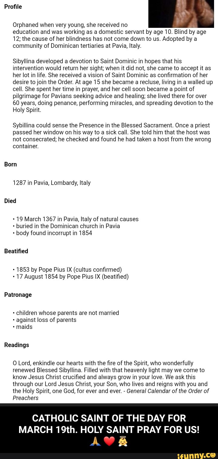 Profile Orphaned when very young, she received no education and was ...