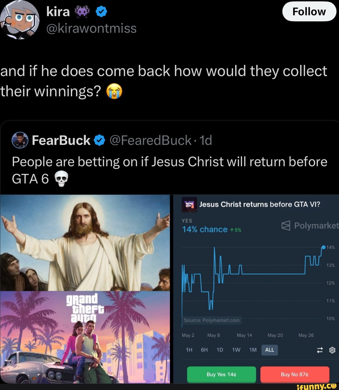 Follow ca kirawontmiss and if he does come back how would they collect ...
