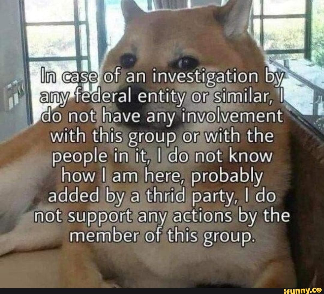 Any federal entity er similar, do not have any involvement with this ...