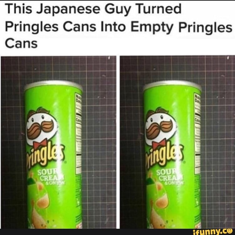 This Japanese Guy Turned Pringles Cans Into Empty Pringles Cans - iFunny
