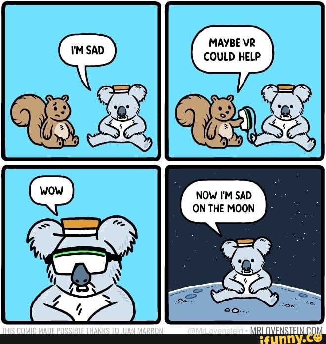 MAYBE VR COULD HELP NOW I'M SAD ON THE MOON - iFunny