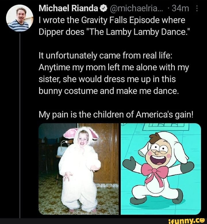 Michael Rianda @ @michaelria... I wrote the Gravity Falls Episode where ...