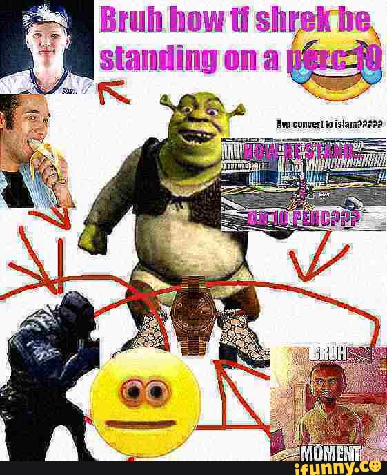Bruh how shrek be, standing on - iFunny