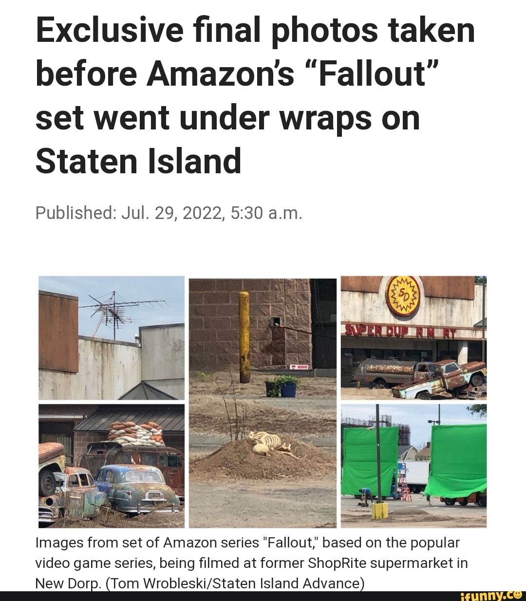 Exclusive final photos taken before Amazon's "Fallout" set went under ...