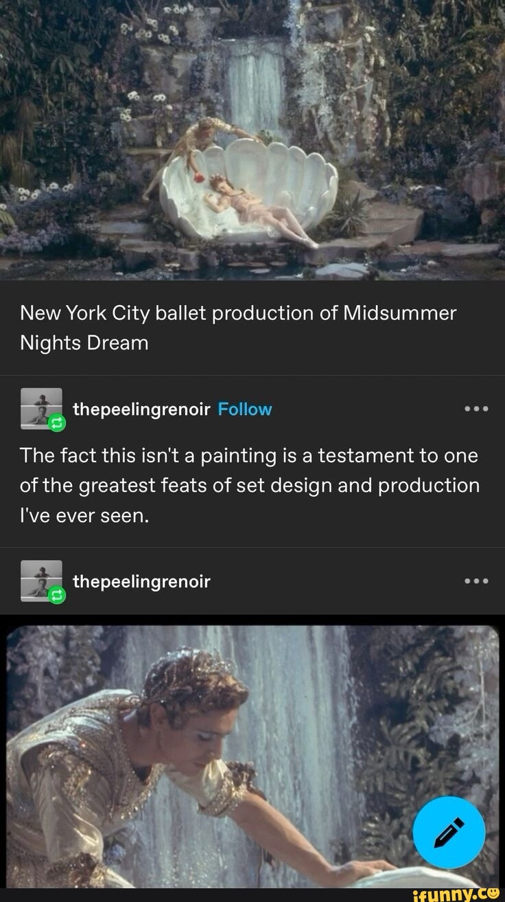 New York City ballet production of Midsummer Nights Dream ...
