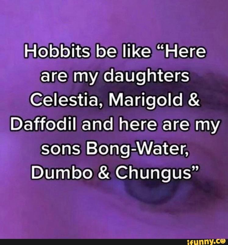 Memes with a certificate of mediocrity - Hobbits be like "Here are my ...