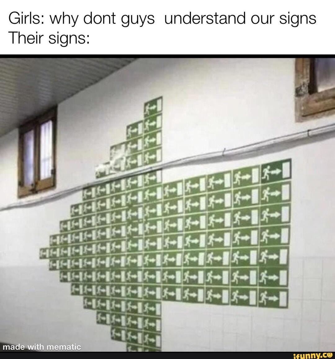 Girls: why dont guys understand our signs Their signs: - iFunny