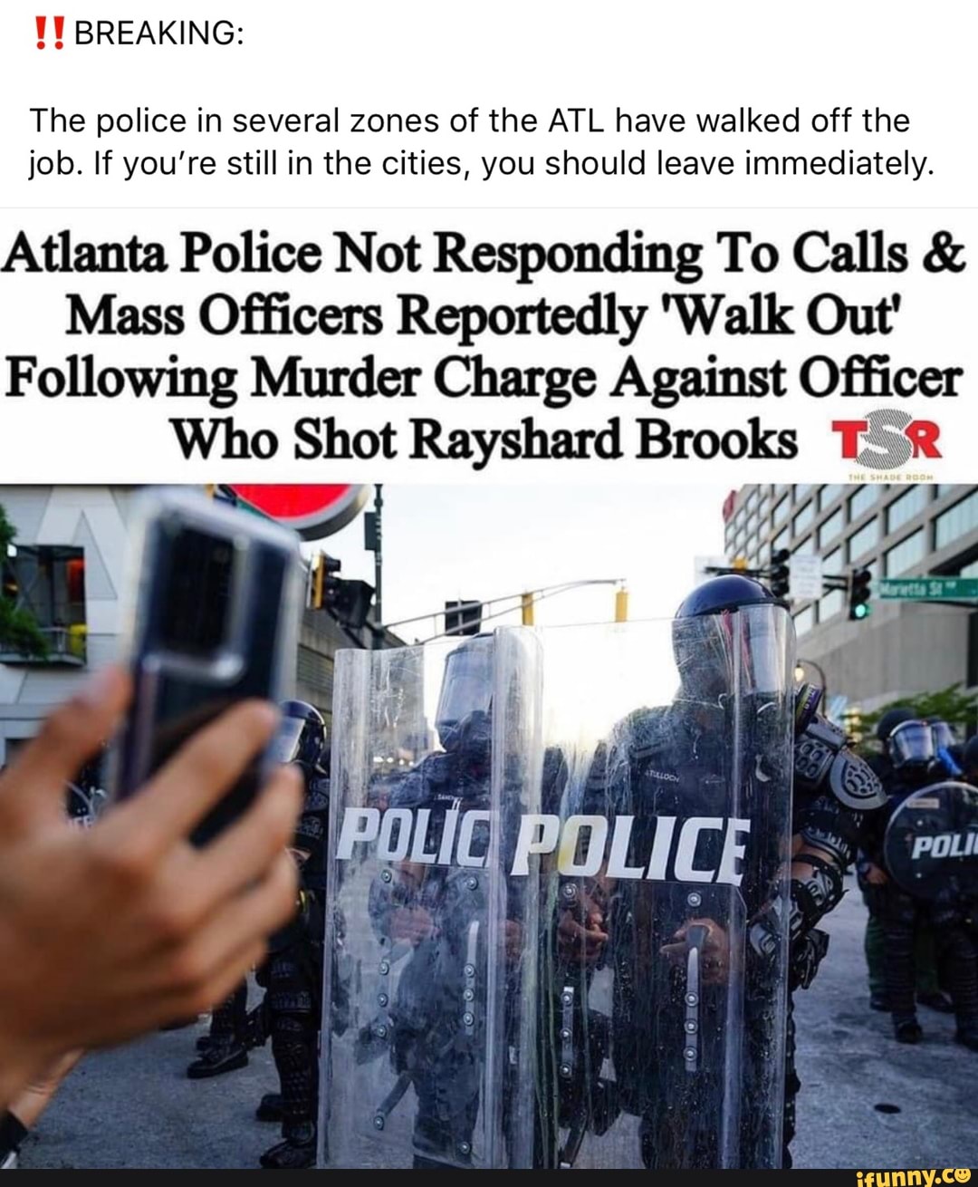 17 BREAKING: The police in several zones of the ATL have walked off the ...
