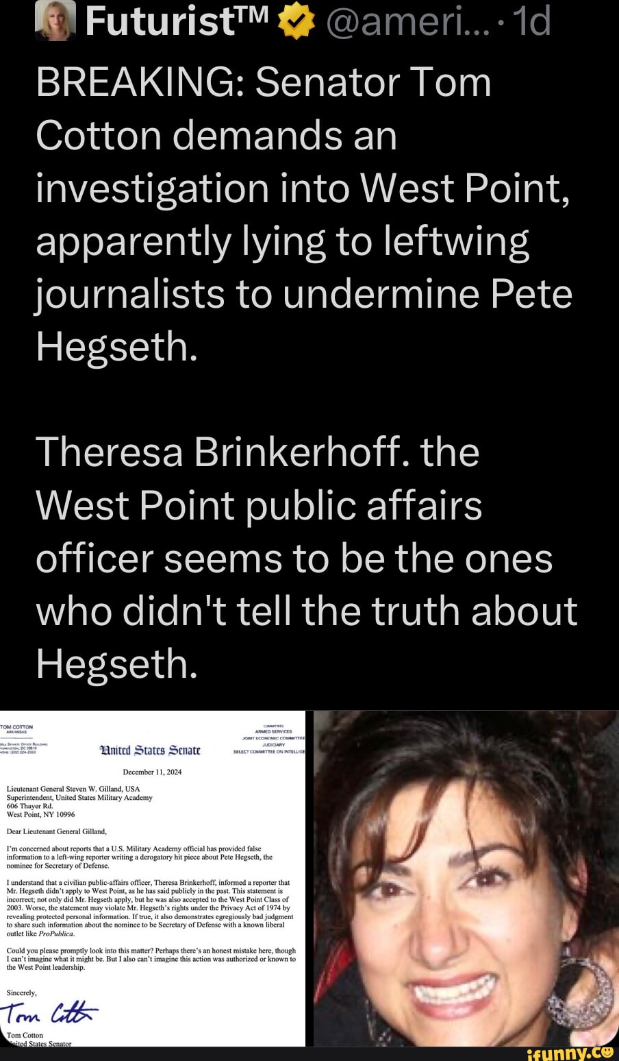 @ameri...-1d BREAKING: Senator Tom Cotton demands an investigation into ...