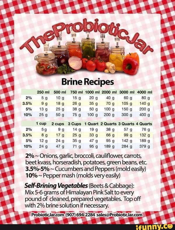 Brine Recipes 250 ml 500 750 ml 1000 mi 2000 mi 3000 mi 4000 mi 2% 59 ...