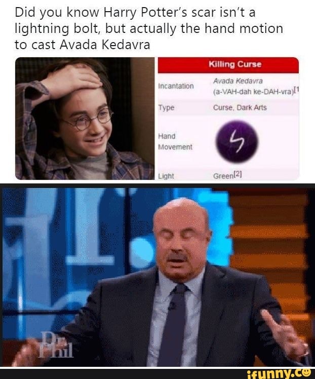 Did you know Harry Potter's scar isn't a lightning bolt, but actually ...