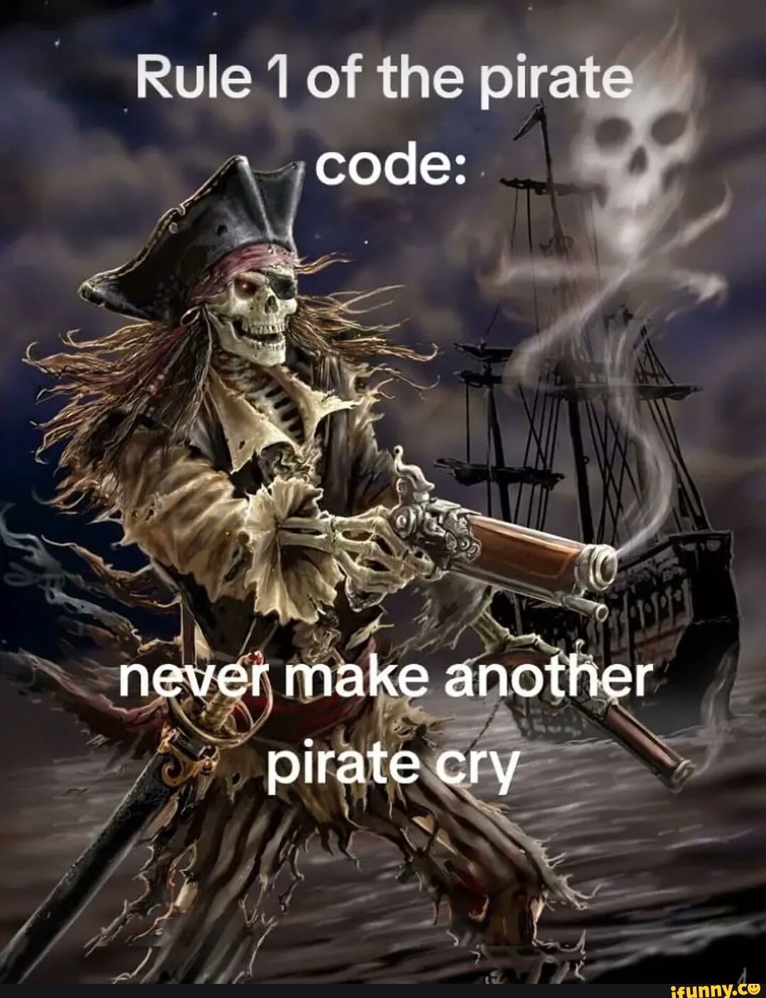 Rule of the pir I never make another pirate cry - iFunny