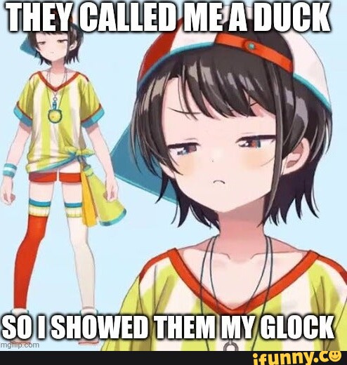 THEY CALLED MEA'DUCK SO I SHOWED THEM MY GLOCK - iFunny