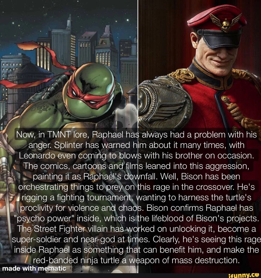 Ow, in TMNF lore, Raphael ha The comics, cartoons and films painting ...