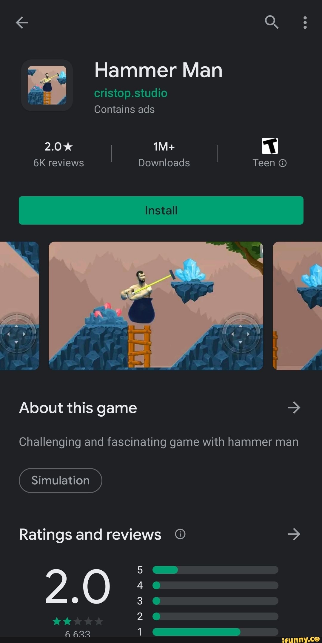 Hammer Man cristop.studio Contains ads 2.0* I I fal reviews Downloads ...