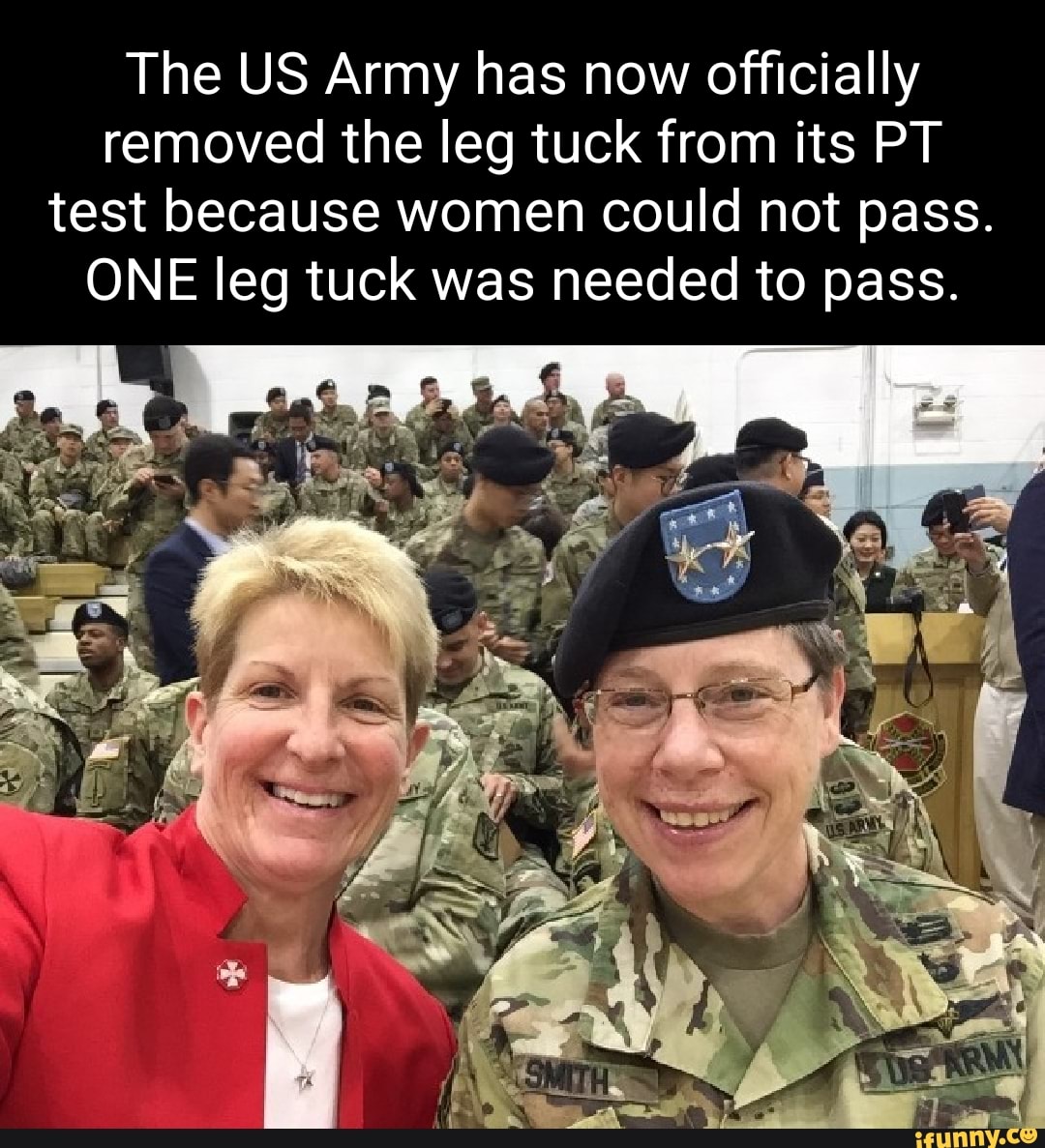 The US Army has now officially removed the leg tuck from its PT test ...
