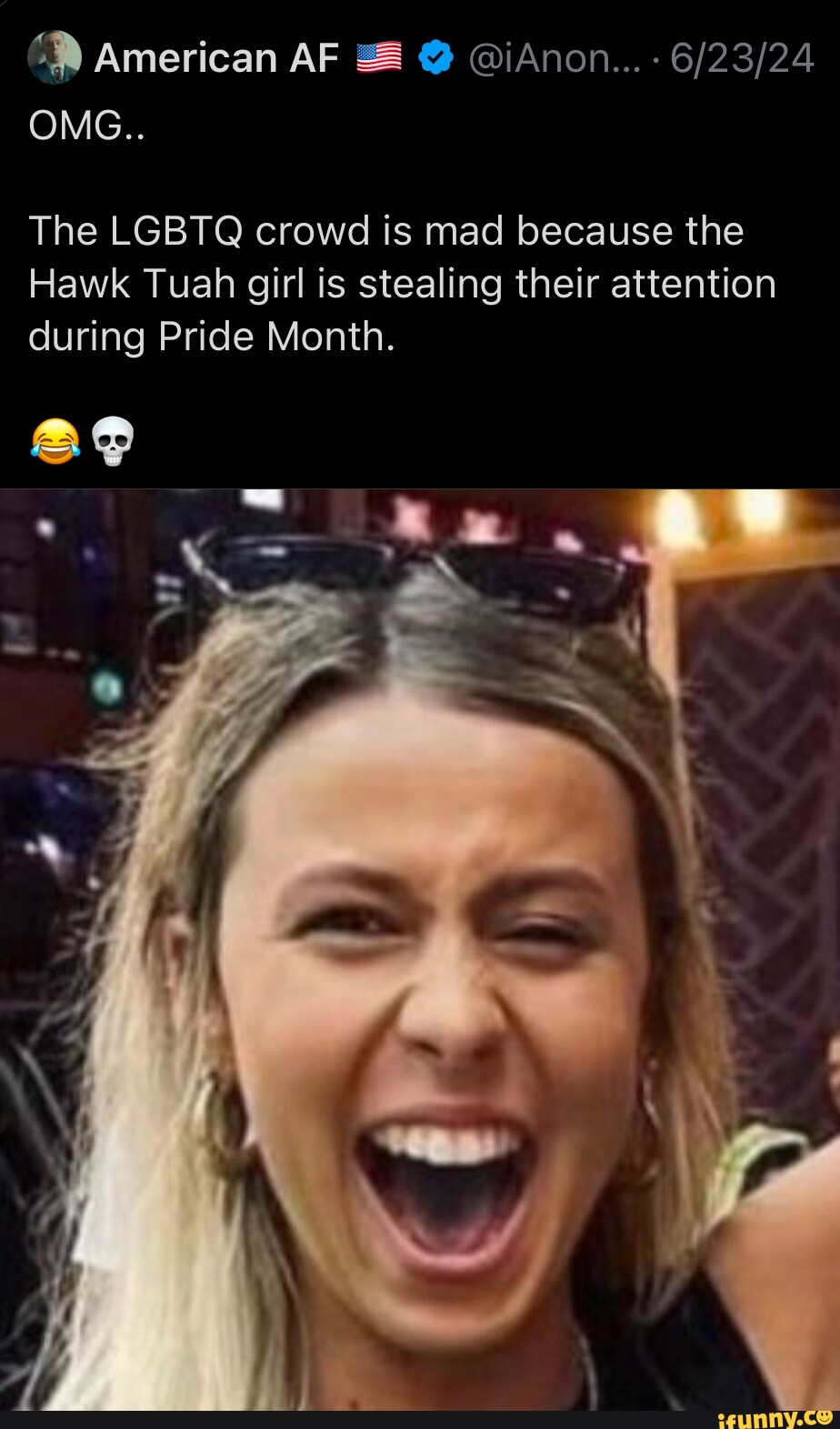 American AF & @ @iAnon... eo) View The LGBTQ crowd is mad because the ...