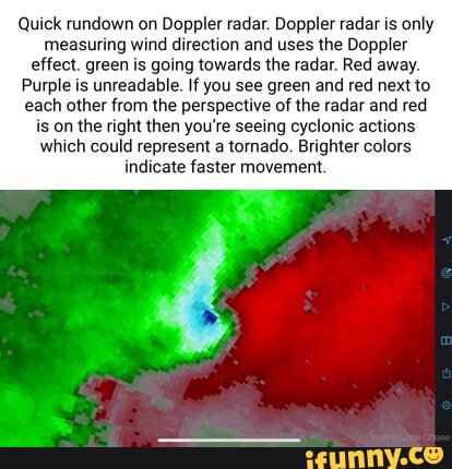 Quick rundown on Doppler radar. Doppler radar is only measuring wind ...