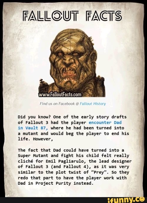 FALLOUT FACTS Find us on Facebook @ Fallout History Did you know? One ...
