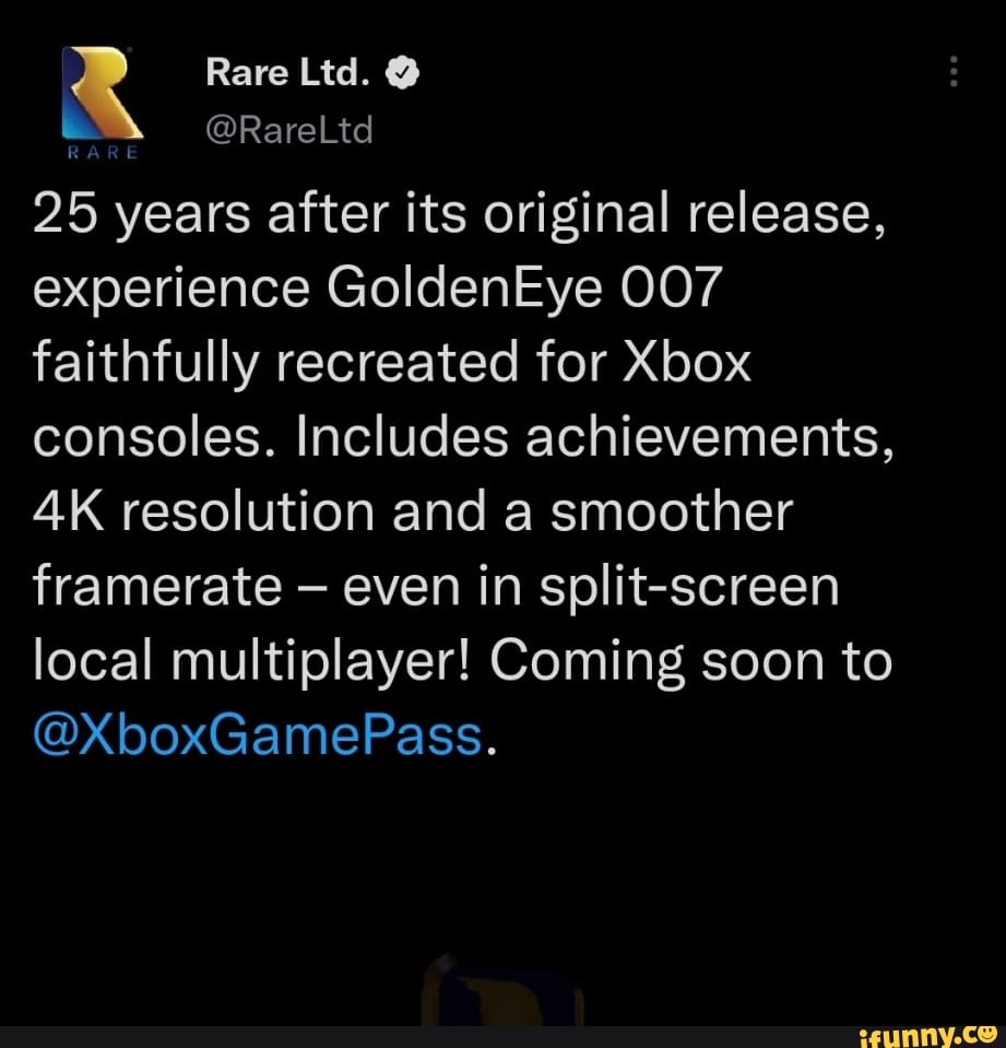 Rare Ltd. @RareLtd 25 years after its original release, experience ...