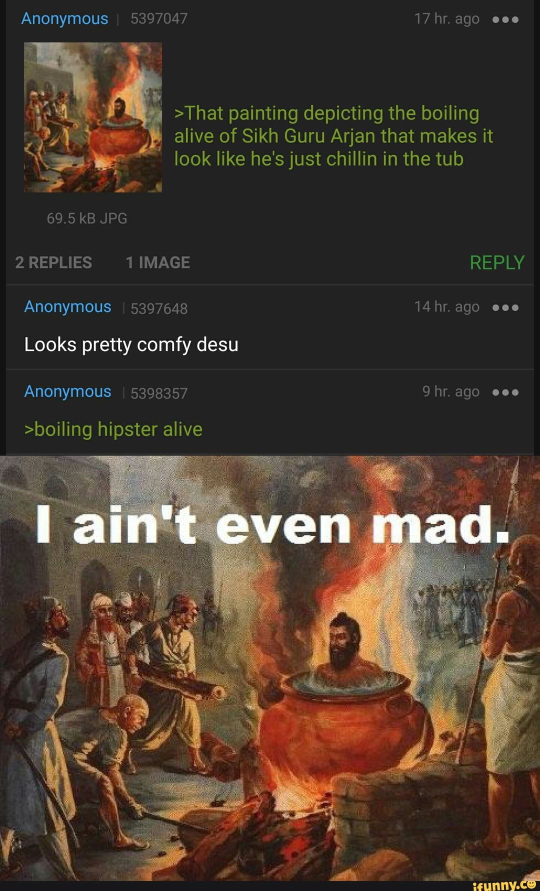 " >That painting depicting the boiling alive of Sikh Guru Arjan that ...