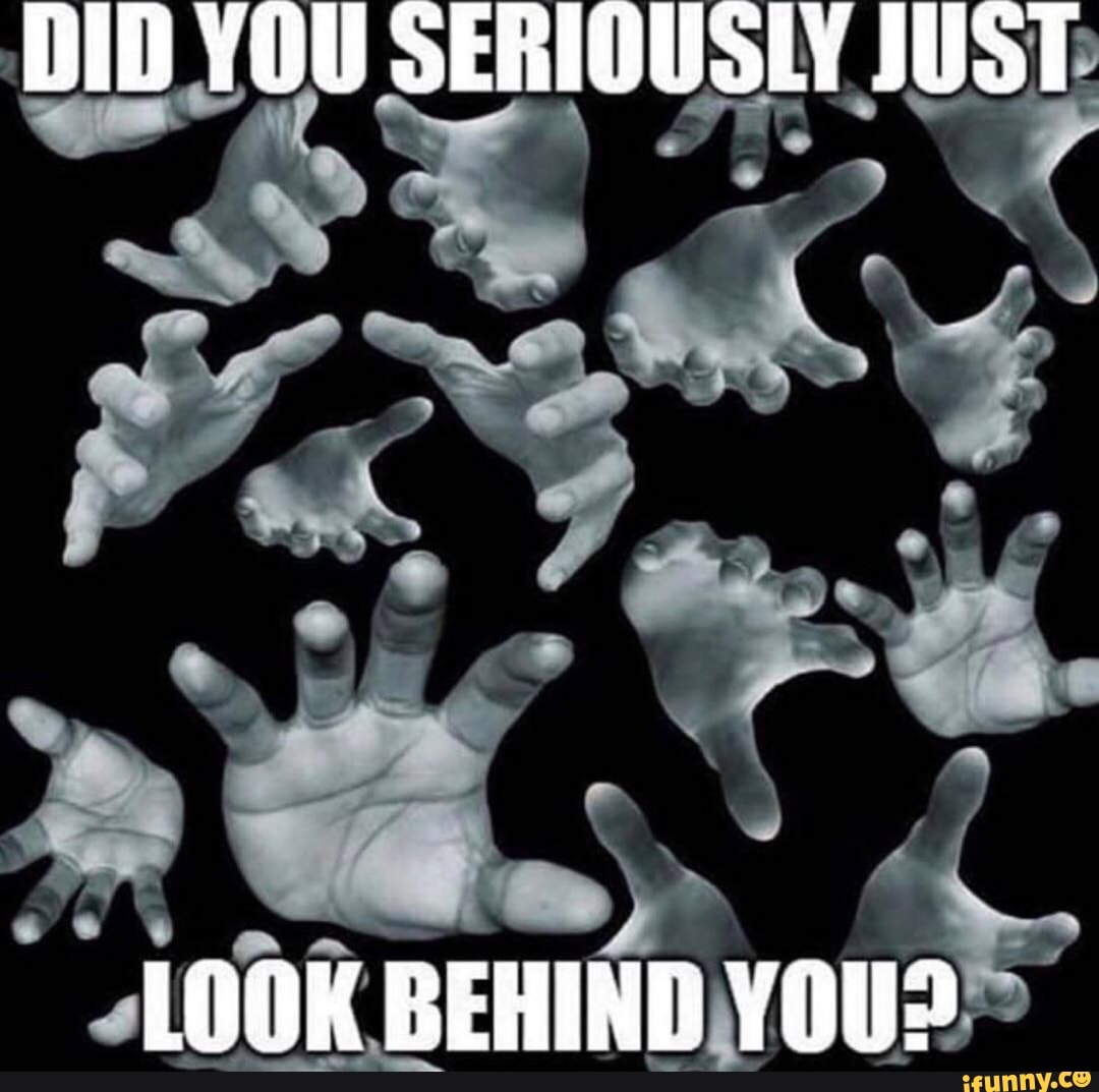 DID YOU SERIOUSLY JUST LOOK BEHIND YOU? - iFunny