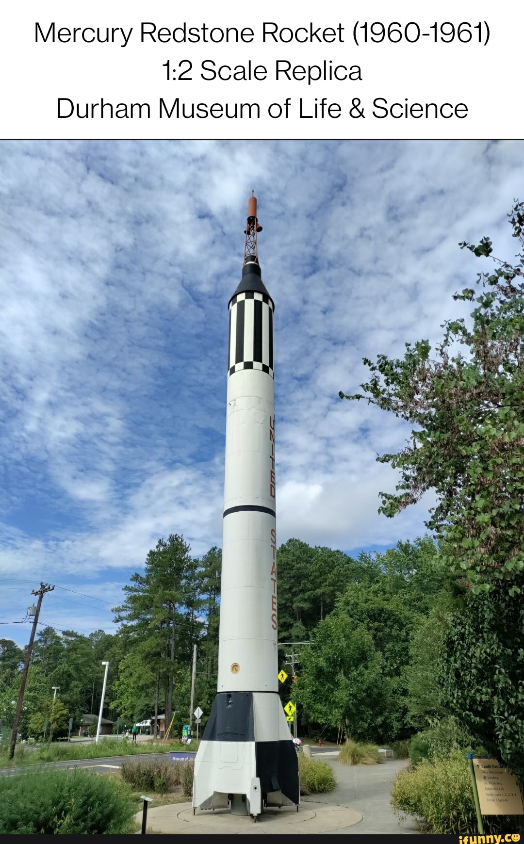 Mercury Redstone Rocket (1960-1961) Scale Replica Durham Museum of Life ...