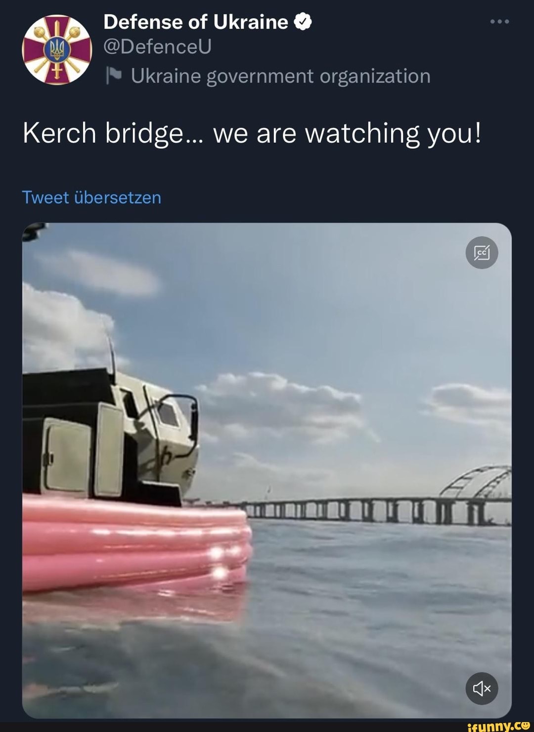 Defense of Ukraine @ I @DefenceU Is Ukraine government organization Kerch bridge... we are ...