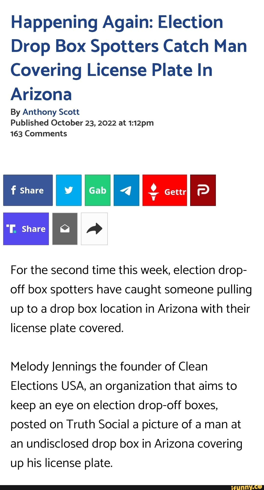 Happening Again: Election Drop Box Spotters Catch Man Covering License ...