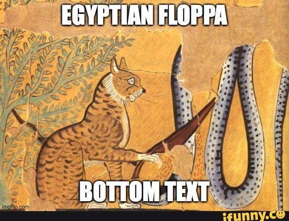 EGYPTIAN FLOPPA BOTTOM TEXT - iFunny