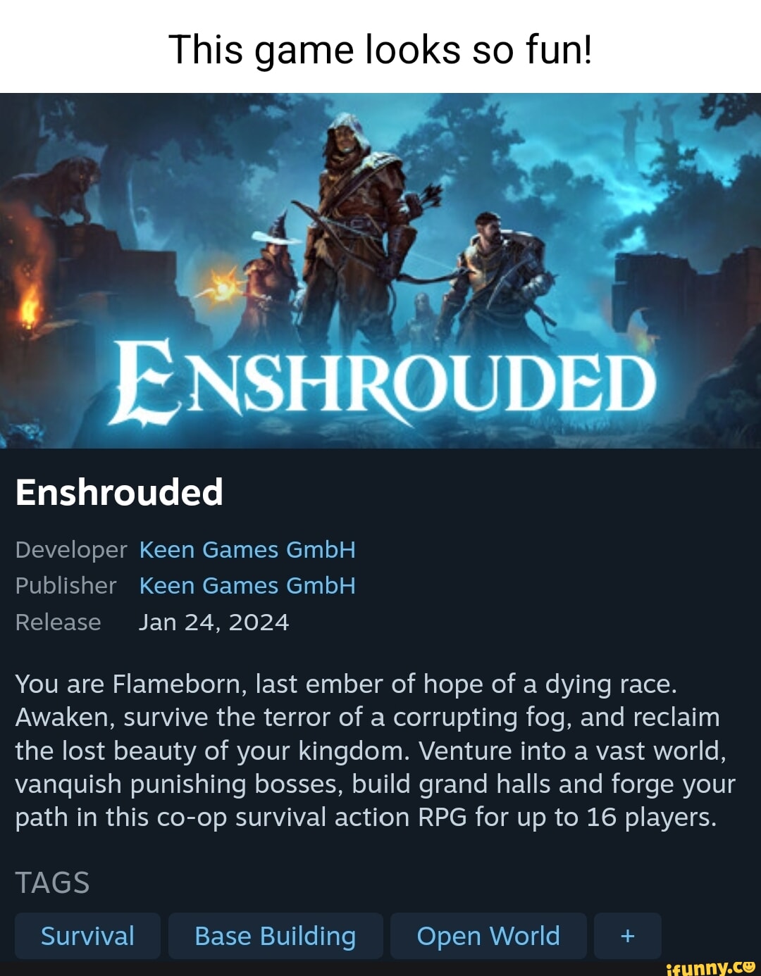 Nshrouded memes. Best Collection of funny Nshrouded pictures on iFunny