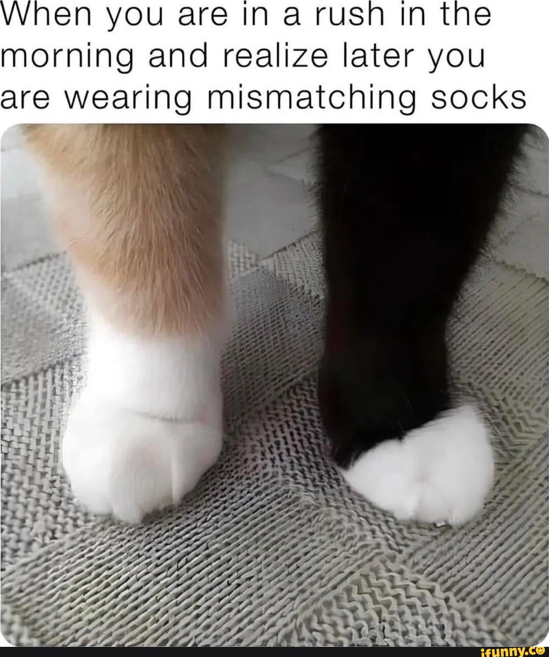 En you are In a rus IN the morning and realize later you are wearing ...