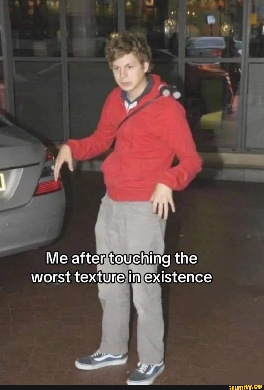 Me after touching the worst texture in existence - iFunny